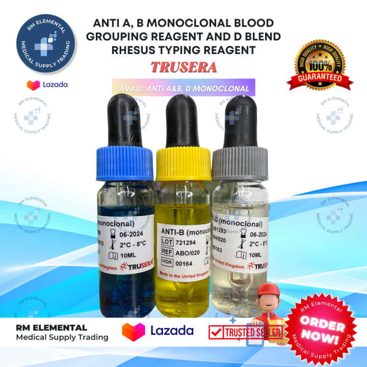 Anti-A, B MONOCLONAL & D BLEND RHESUS TRUSERA | Lazada PH