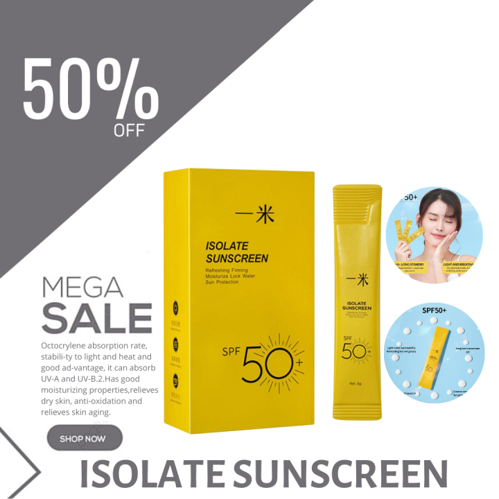 20pcs/box Isolate Sunscreen SPF 50+ Moisturizing Sunscreen Sunblock ...