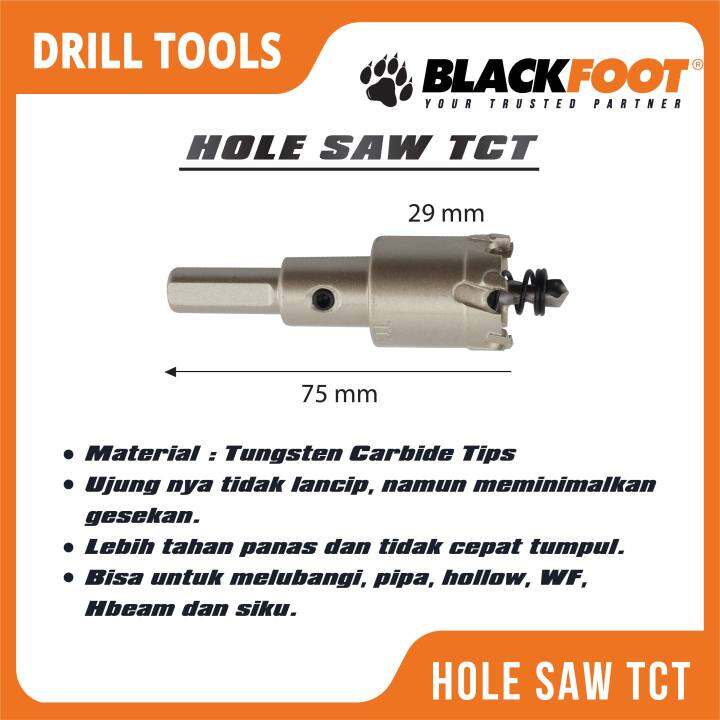 BLACKFOOT HOLLOW HOLE SAW TCT MATA BOR PELUBANG PIPA HOLLO WF HBEAM DAN BESI SIKU | Lazada Indonesia