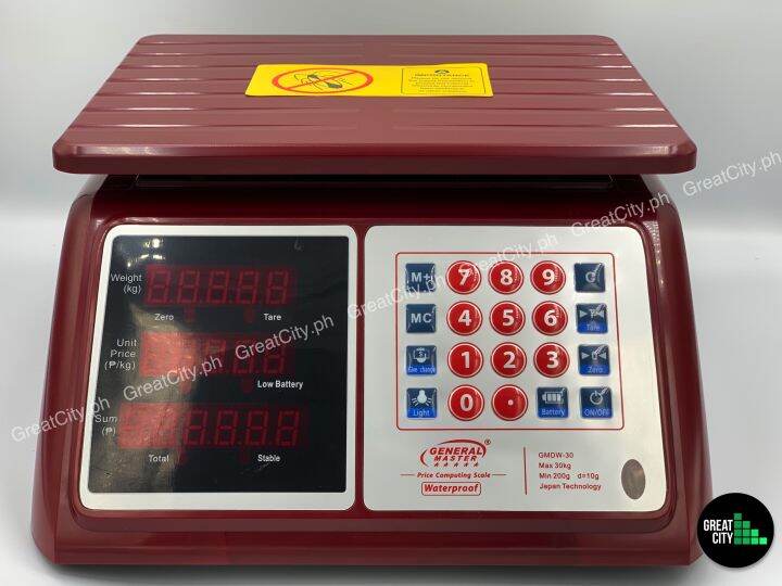 General Master Waterproof Digital Weighing Scale 30 Kg. GMDW-30 | Lazada PH