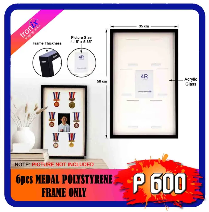 troniximaging Tronix Medal Frame One(1) piece Medal Glass Frame for 6 ...