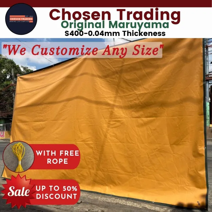 WITH FREE ROPE ! 10x10ft 100% Waterproof Trapal Lona tolda out door ...