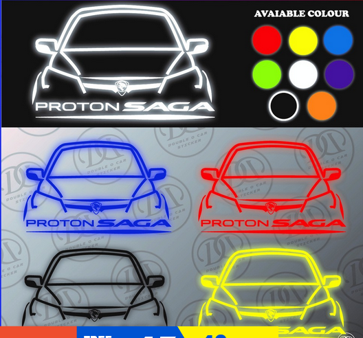 PROTON SAGA FLX SECOND GENERATION SHAPE HIGH GRADE Sticker | Lazada