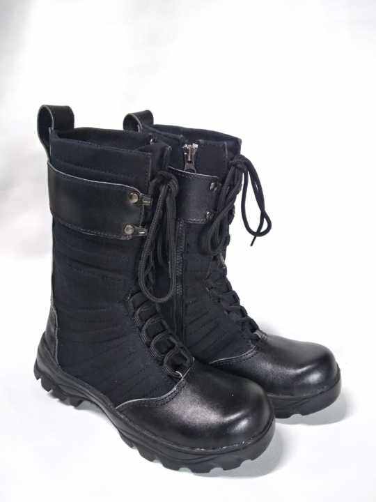 Sepatu ZimZam PDL Ninja Titan Doff Hitam, Safety Boots, TNI, Polisi ...