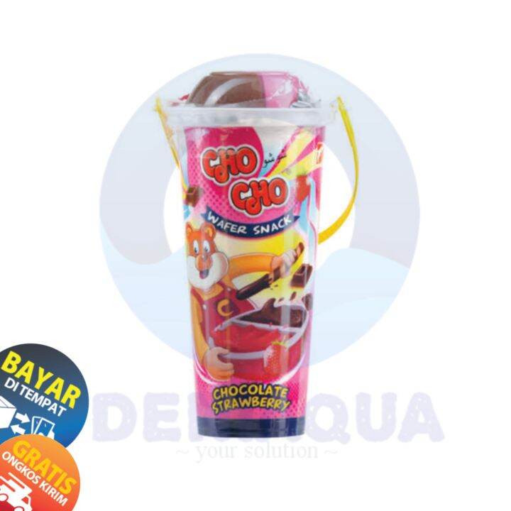 Cho cho wafer snack chocolate strawberry 40 gr | Lazada Indonesia