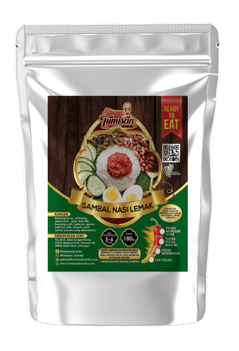 Sambal Nasi Lemak Shimaz Tumisan Bonda. RTE Ready to Eat. Berat 180g ...