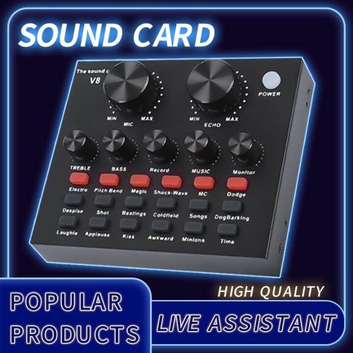 Microphone Condenser Microphone V8 Sound Card Microphone For Videoke ...