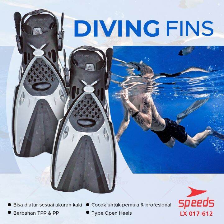 SPEEDS Diving Fin Kaki Katak Kaki Selam alat snorkling original Speeds ...
