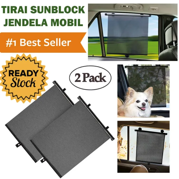Car Sun Block Curtain Tirai Mobil Penahan Penghalang Sinar Matahari ...