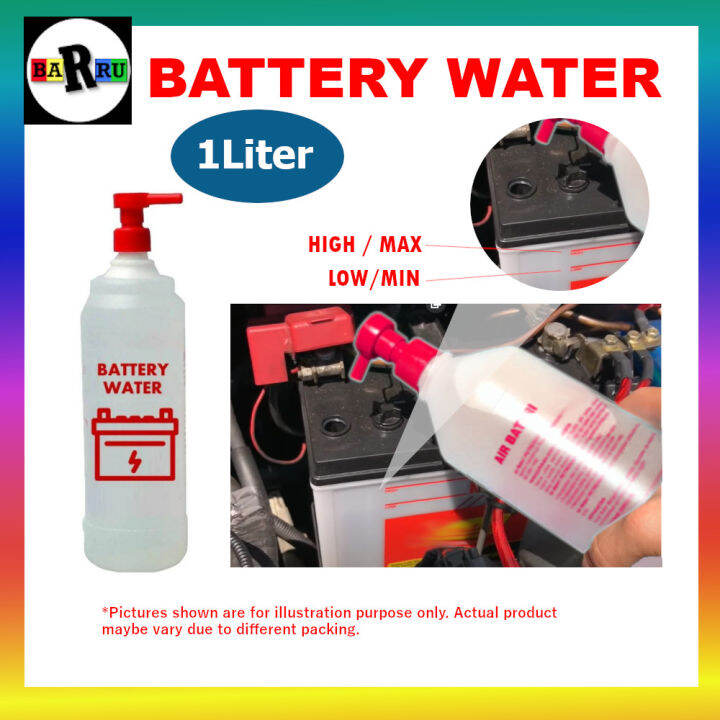 Battery Water 1Liter NS40ZL NS60 NS70 NS70L N70Z N100 N120 N150 ...