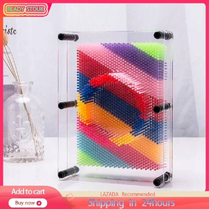 เด็ก3D ที่มีสีสัน Pin Art Board โมเดลมือน่าสนใจ Pin Art สำหรับเด็กของ ...
