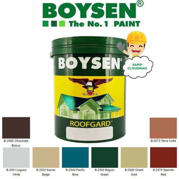 Boysen Roofgard Roof Paint Gallon 4 Liters / Roofguard Roof Guard Roof ...