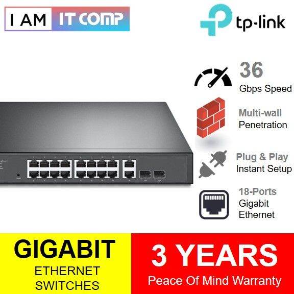 TP-LINK TL-SG1218MPE 18-Port Gigabit Easy Smart PoE Switch with 16-Port PoE+ Desktop Switch | Lazada