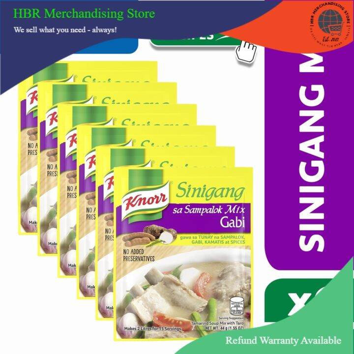 Knorr Sinigang sa Sampalok Mix with Gabi Made with Real Tamarind and Gabi 44g 6x | Lazada PH