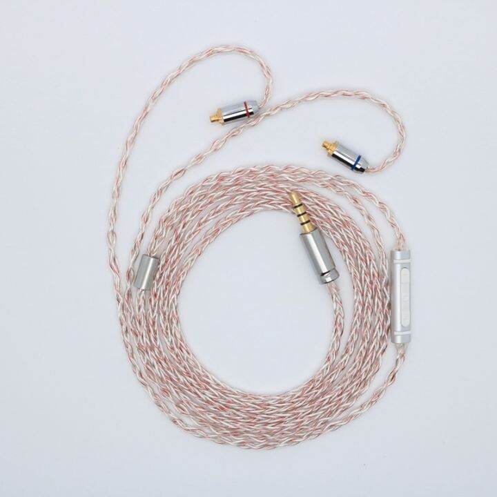 8 Core 5N Silver Plated Copper Upgrade Cable with microphone Carry ...