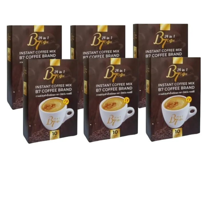 B7 COFFEE กาแฟความคุมน้ำหนัก เพื่อสุขภาพ 10 ซอง (6กล่อง). | Lazada.co.th