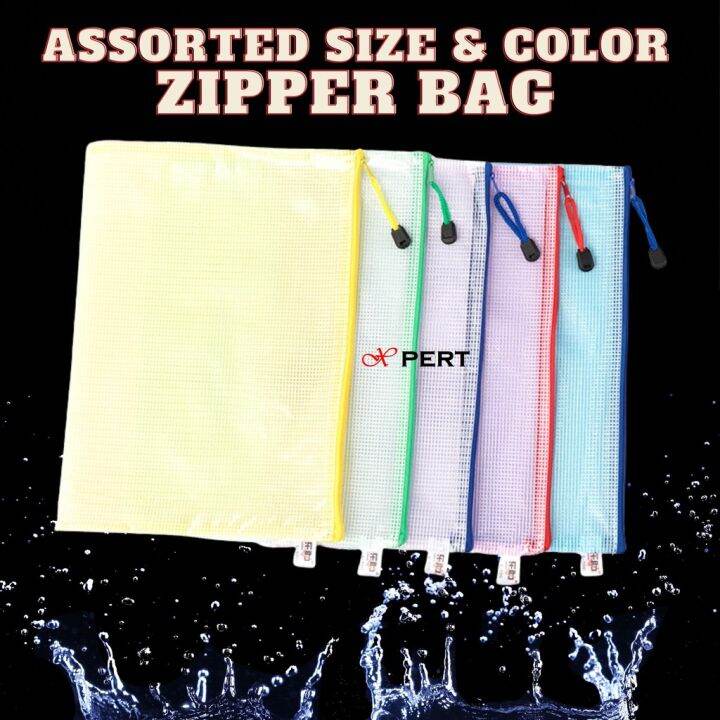 orted Size and Color Zipper Bag Zip Lock A4 Bag Stationery Paper Folder ...