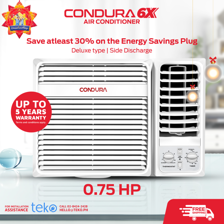Condura 6X 0.75Hp Energy Savings Plug Window Type Air Conditioner ...