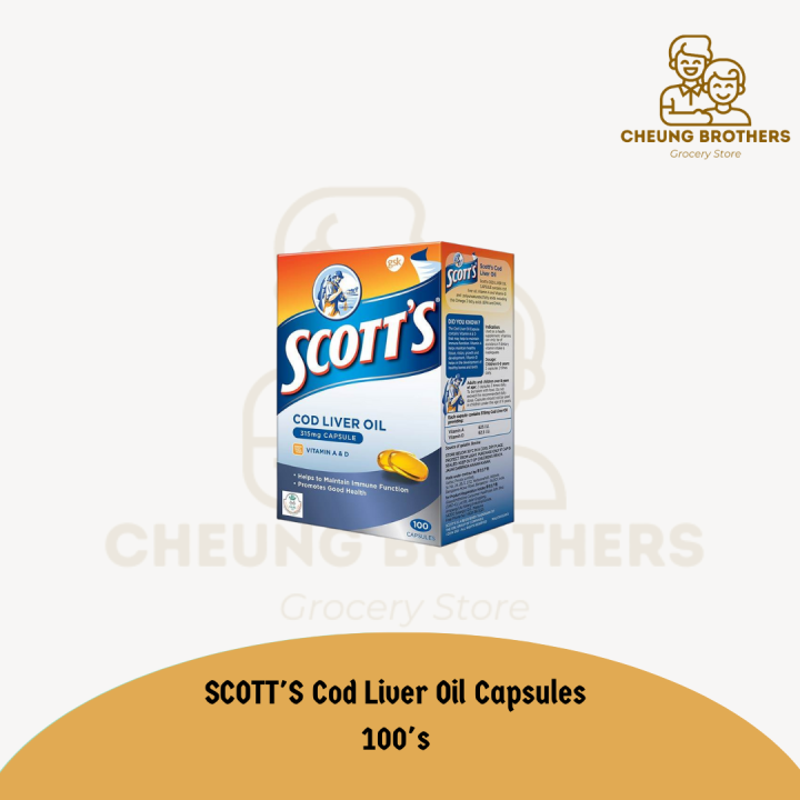 SCOTT'S Cod Liver Oil Capsules 100's | Lazada