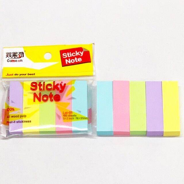 Sticky notes 5 colors 15.2x76mm in mini design | Lazada PH