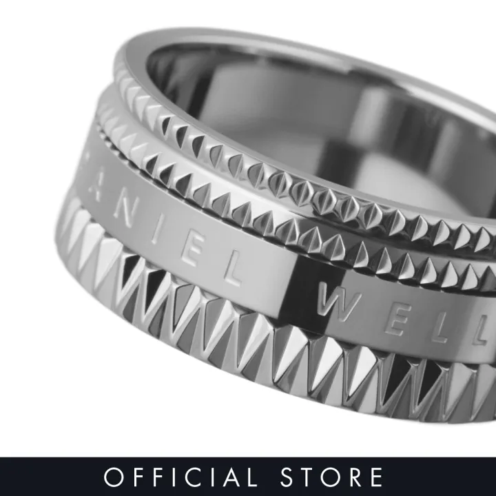 Daniel Wellington Elevation Ring Silver - Unisex Ring - Couple Rings ...