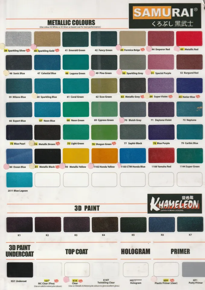 Samurai Spray Paint (Metallic Colour), 59% OFF