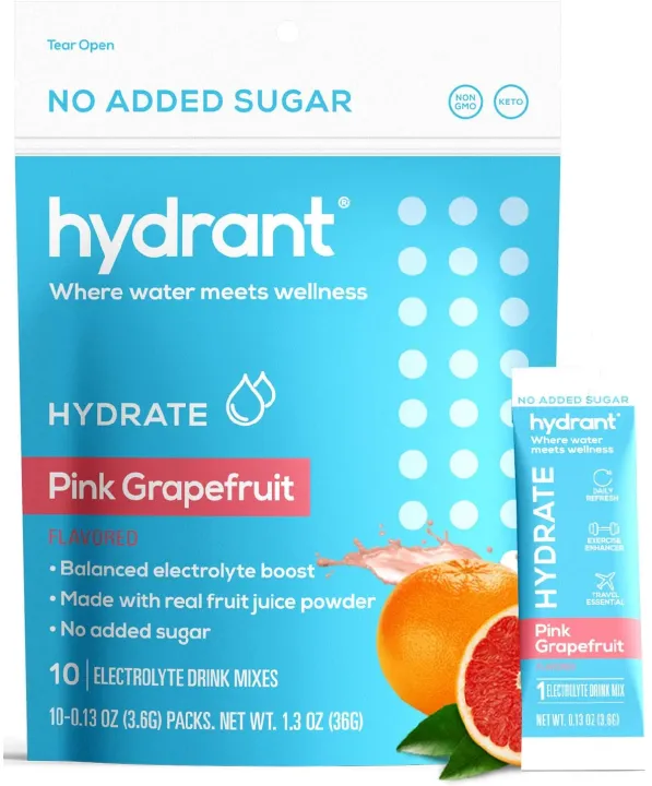 EXPIRY 09/2022 Hydrant Hydrate Pink Grapefruit Flavored Electrolyte ...
