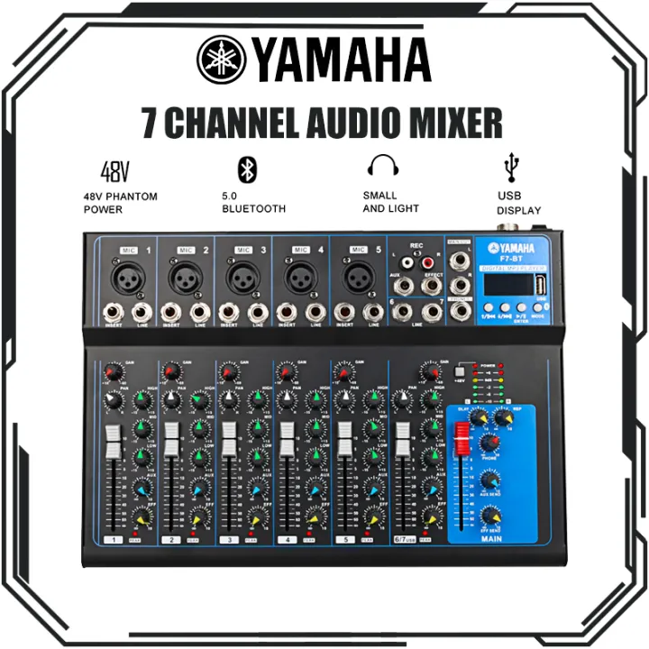 Yamaha F7 7Channel Audio Mixer USB Bluetooth Professional Mixer | Lazada PH