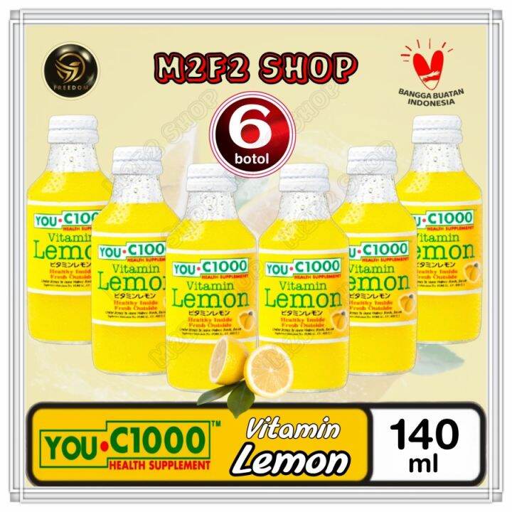 YOU C1000 Vitamin Lemon | YOU C 1000 Lemon - 140 ml (Kemasan 6 Pcs ...