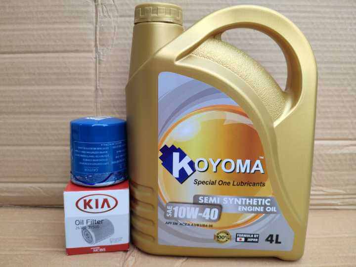 KIA / HYUNDAI (PETROL MODEL) OIL FILTER 26300-2Y500 + KOYOMA 10W40 SEMI ...