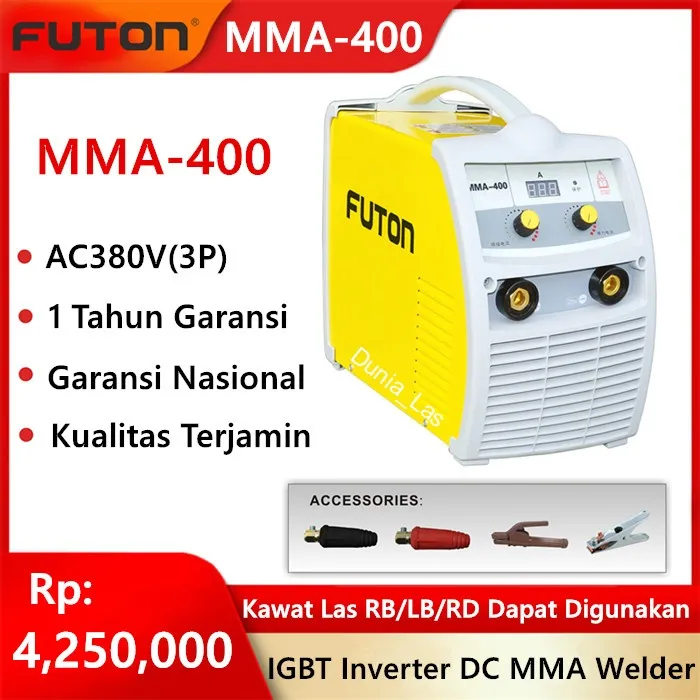 FUTON Mesin Las Travo Trafo Las MMA 400 IGBT Inverter Welding 400A 3P MMA-400 | Lazada Indonesia