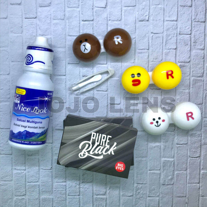 PAKET SOFTLENS PURE BLACK SUPER LENGKAP | Lazada Indonesia