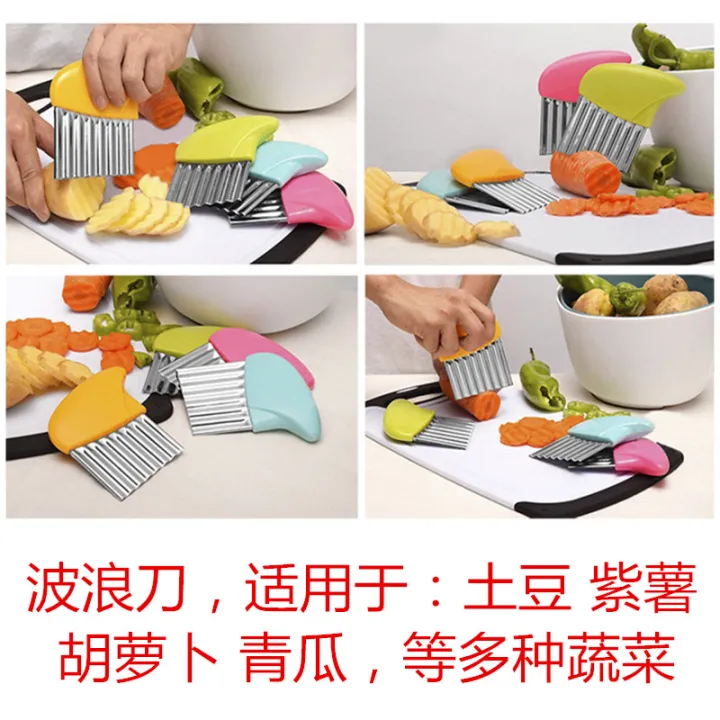 Spike potato wave knife kitchen potato chip cutting artifact ...