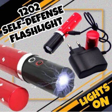 1202 Flashlight Multipurpose Rechargeable Ultra Bright 2 in 1 Safety ...