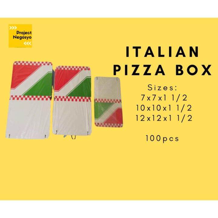 Italian Pizza Box (100 pcs) Size : 7,10,12 | Lazada PH