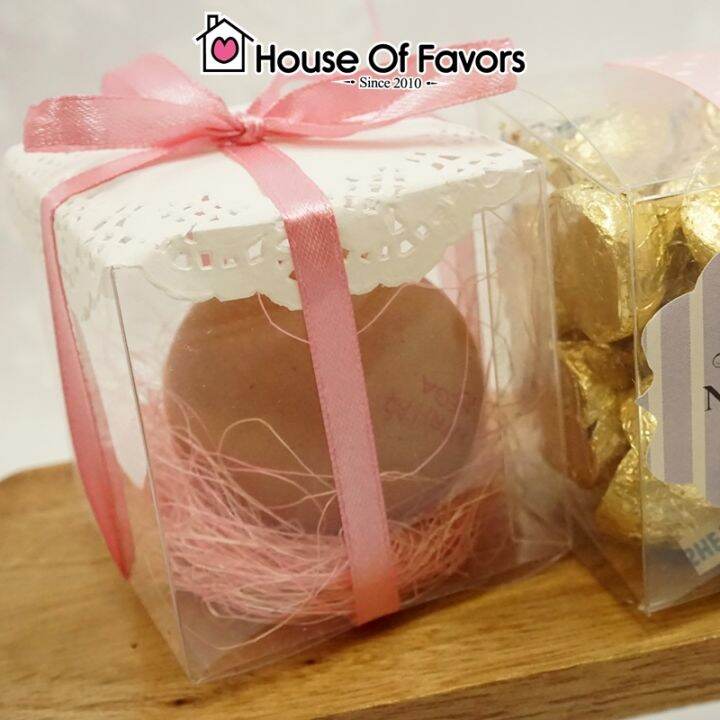 50pcs 6x6x6cm Clear PVC Box Transparent Square Box Packaging Kotak PVC ...