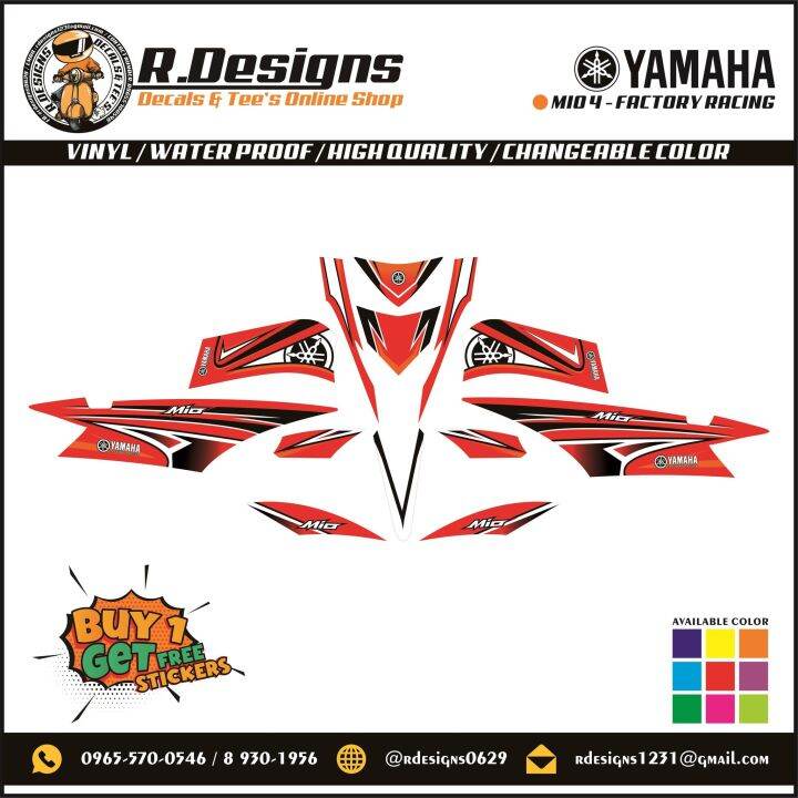 Yamaha Mio 4 Body Decals / Sticker 5.0 | Lazada PH
