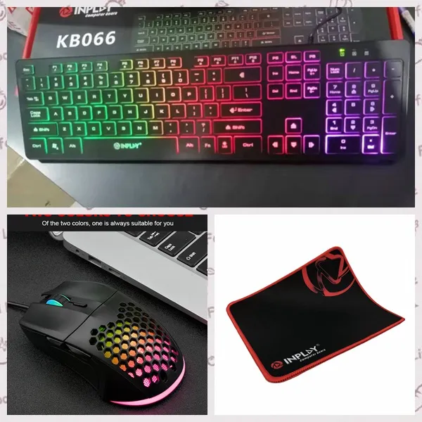 INPLAY KB066 Keyboard USB Smooth Touch keyboard 104 key Wired Silent ...