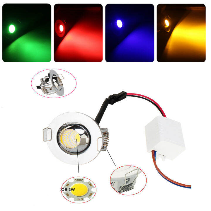 ERANPO 5Pcs/lot 220V 3W Mini Dimmable LED Recessed Spotlight (Eyeball ...
