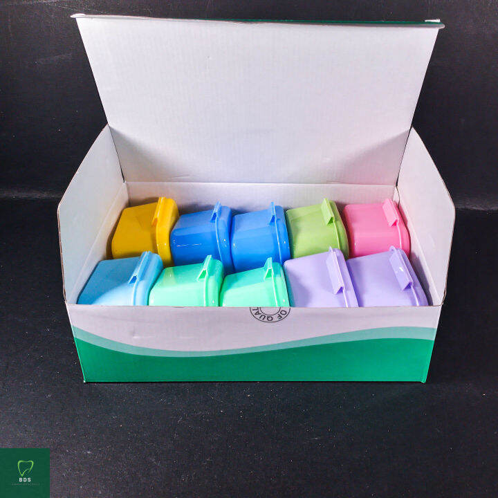 Denture case Assorted Color box 10's | Lazada PH