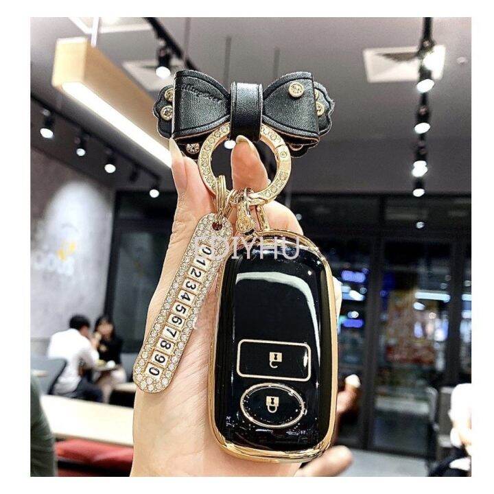 Xuming Toyota Veloz Raize Avanza 2022หุ้มกุญแจรถพวงกุญแจผีเสื้อกระเป๋าใส่กุญแจ TPU พร้อมหมายเลข ...
