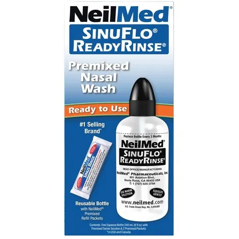 Neil Med SinuFlo Ready Rinse Premixed Nasal Wash, 8 fl.oz / 240ml with ...