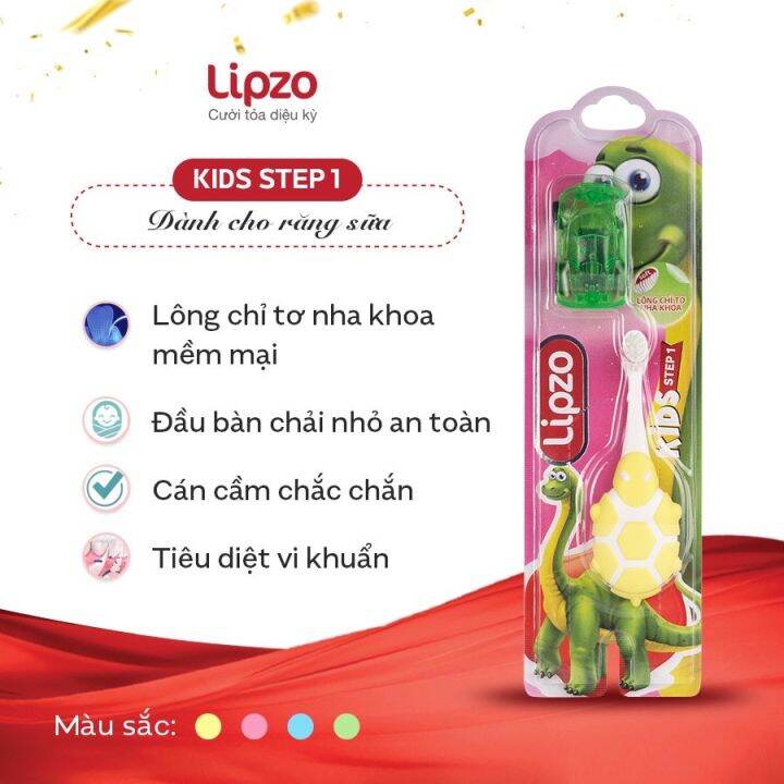 Bàn Chải Đánh Răng LIPZO Kids Step1 Cho Trẻ Em Trên 2 Tuổi | Lazada.vn