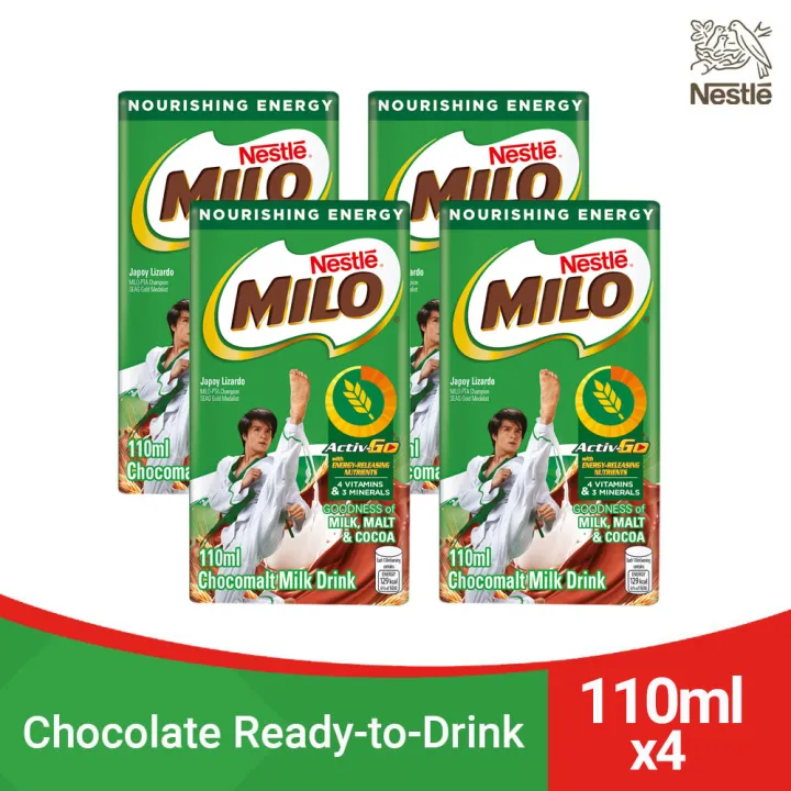 Milo RTD Flavoured Milk 110ml - Pack of 4 | Lazada PH