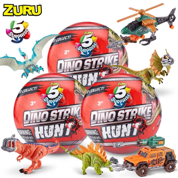 Zurus Mini 5x Surprise Egg Hunting Dinosaur Egg Anime Figure Model Toys ...