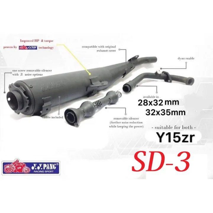 YY PANG SD3 Y15ZR EXHAUST 28MM/ 32MM | Lazada