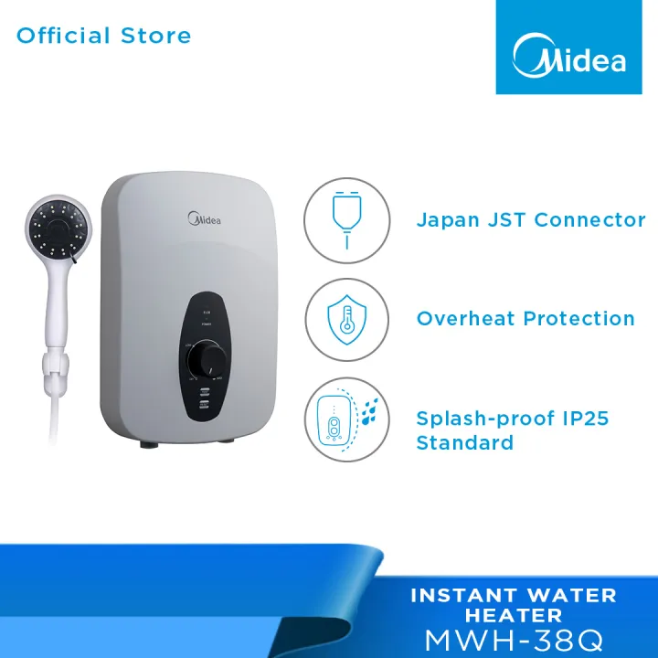 Midea Mwh 38q Non Pump Instant Water Heater Lazada