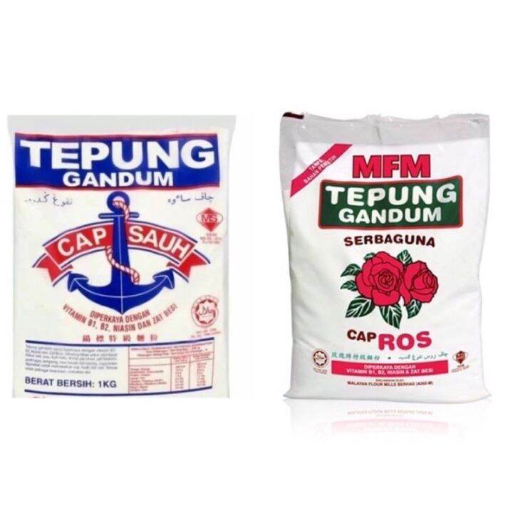 Tepung Gandum Cap Sauh | Cap Ros | Wheat Flour | 面粉 850g/1kg | Lazada