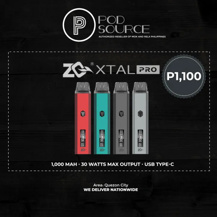 ♨AUTHENTIC ZQ Xtal Pro Pod System Kit 1,000 mAh♜ | Lazada PH