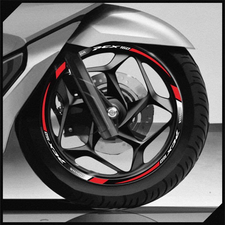 1 Set PCX160 Reflective Motorcycle Accessories Wheel Stripes Sticker ...